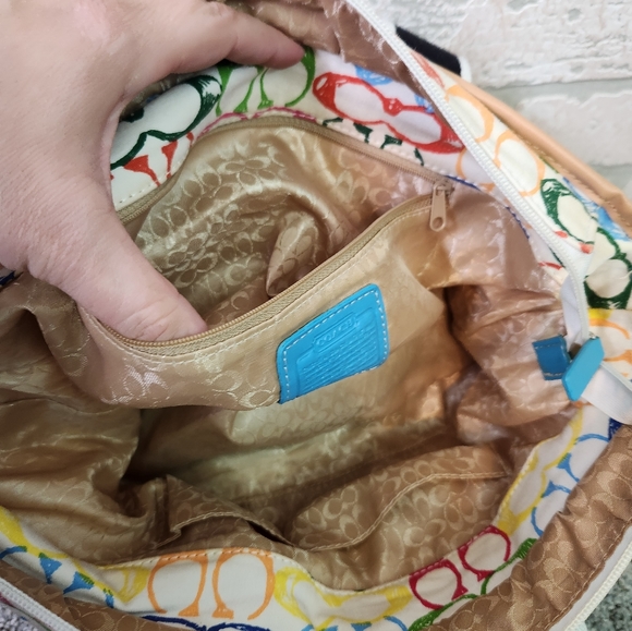 Coach | Bags | Coach Leatherware Multicolor Purse Handbag Medium Sized ...